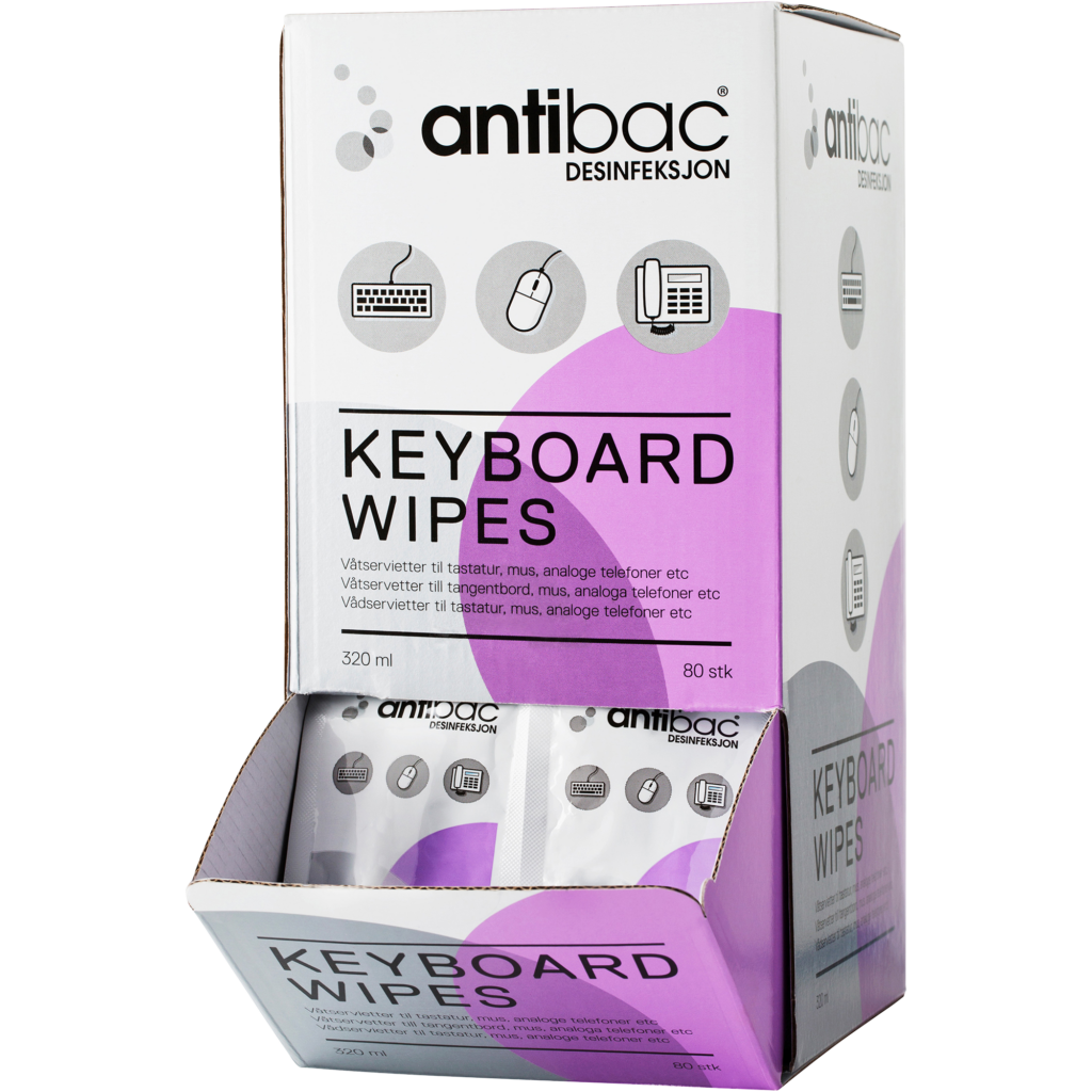 Antibac Keyboard Wipes 80-pack - Nayad